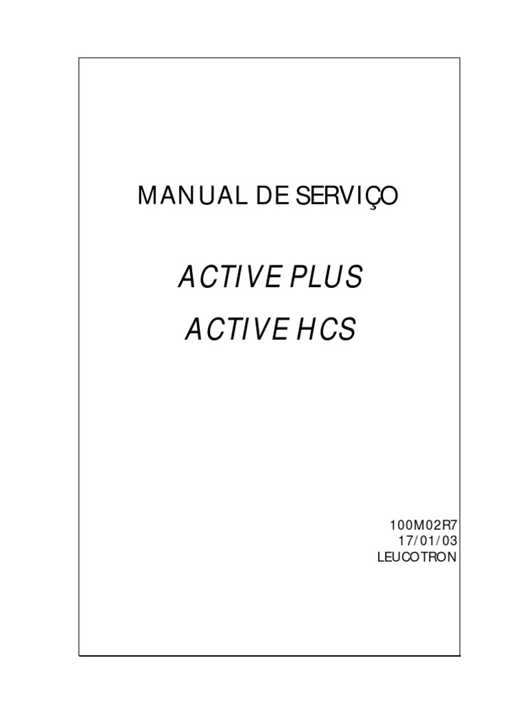 Active Hcs Manual Servico | PDF | Interface de usuário | PCs (computadores)