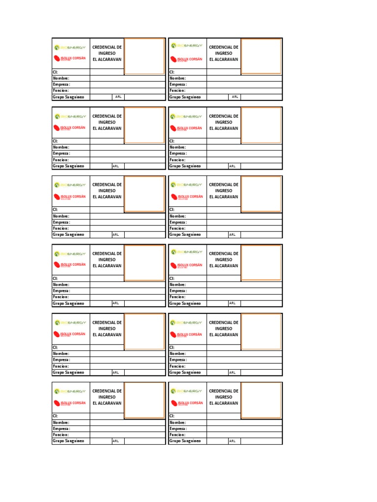 Formato Carnet | PDF