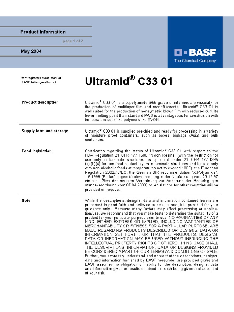 Ultramid C33 01 English | PDF | Extrusion | Composite Material