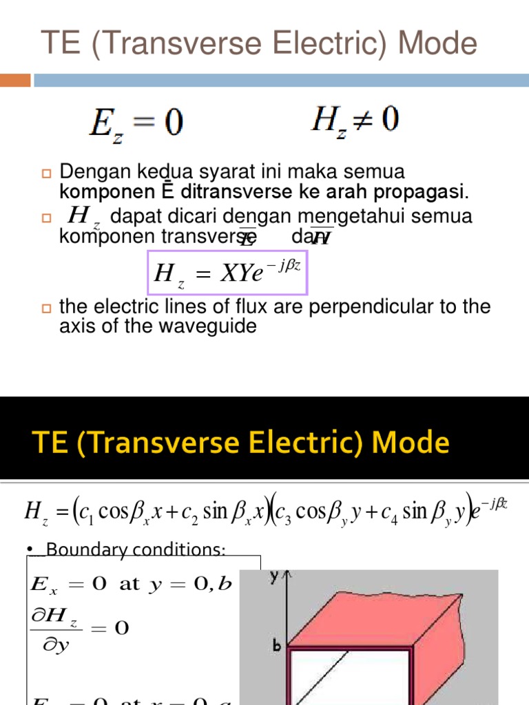 TE (Transverse Electric) MODE | PDF