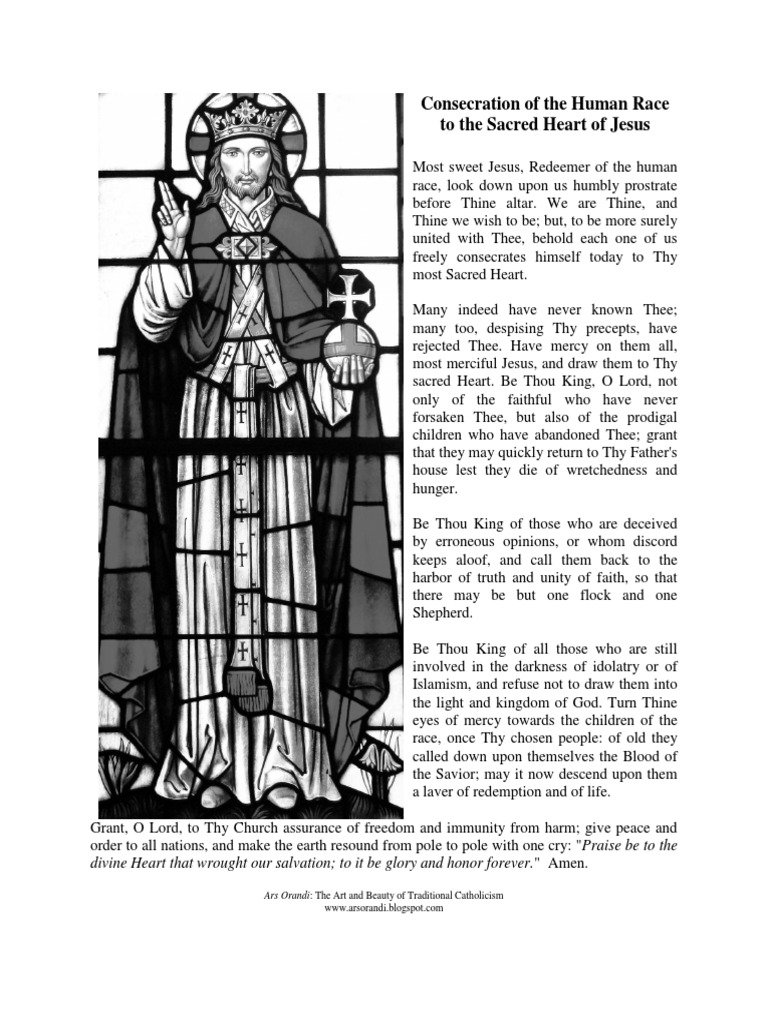 Consecration to the Sacred Heart of Jesus | PDF