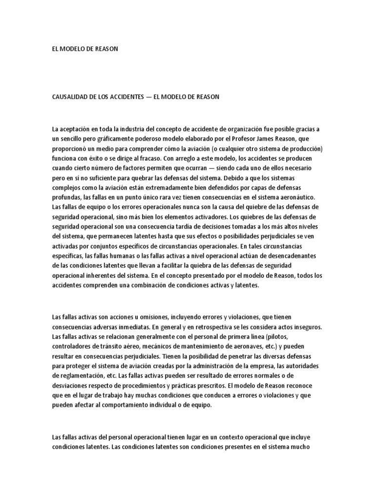 El Modelo de Reason | Descargar gratis PDF | Toma de decisiones | La ...