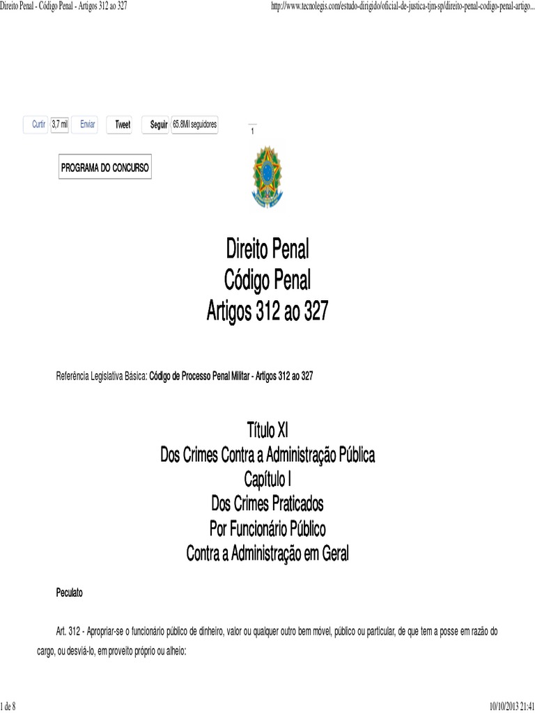 Crimes contra a Administração Pública | PDF | Administração pública ...