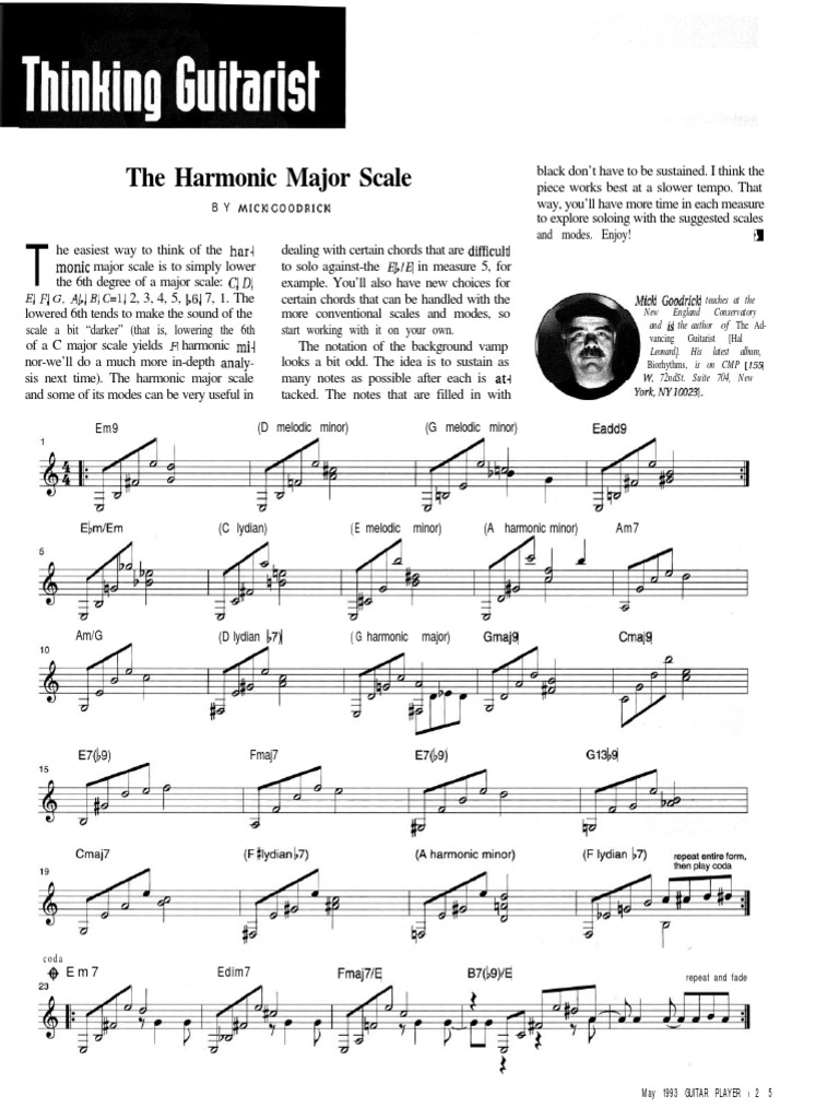 The Harmonic Major Scale | PDF