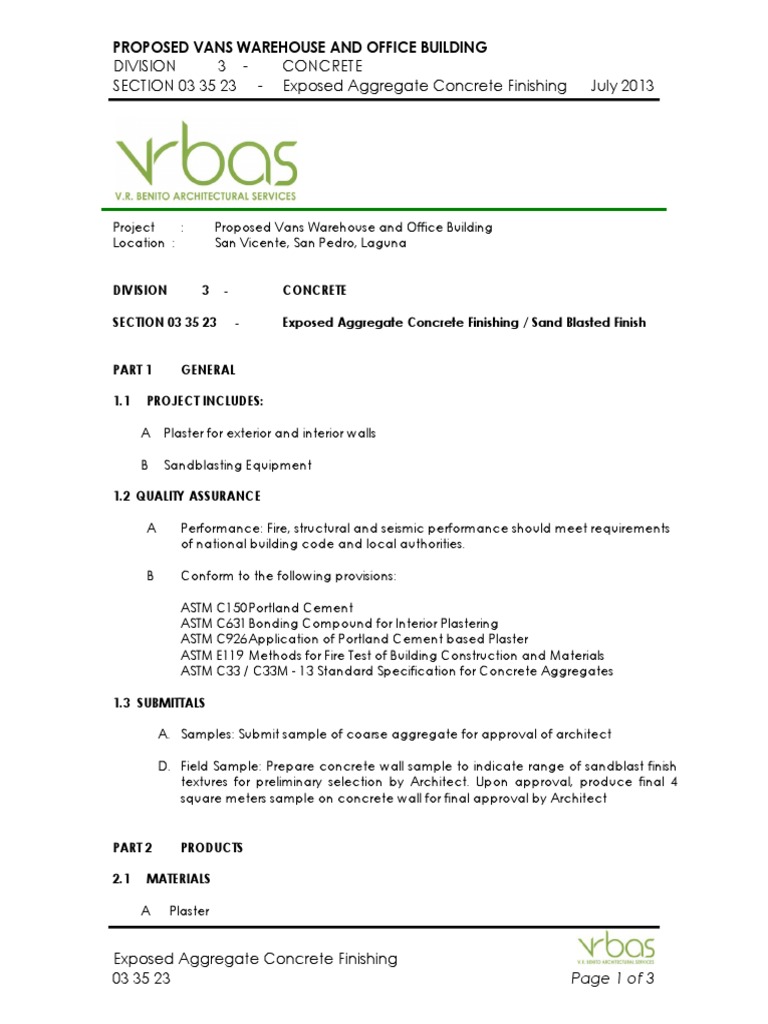Vans-033523 - Ex Aggregate Conc Fin | PDF | Construction Aggregate ...