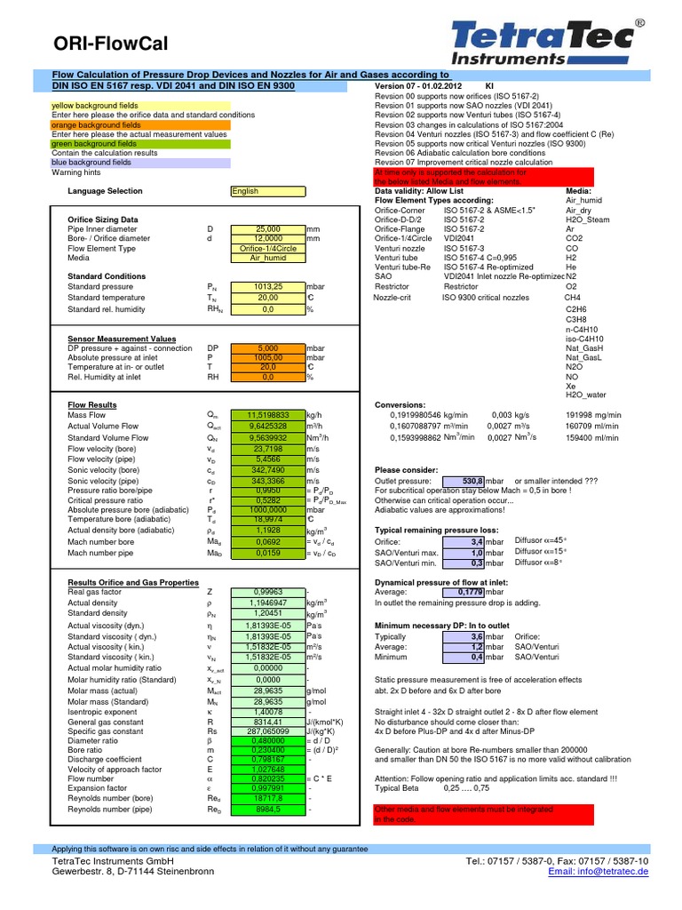 ORI FlowCal e | PDF | Fluid Dynamics | Density