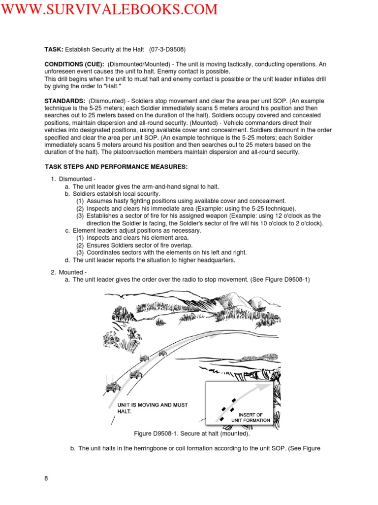 Establish Security at a Halt | PDF | Platoon | Military Organization