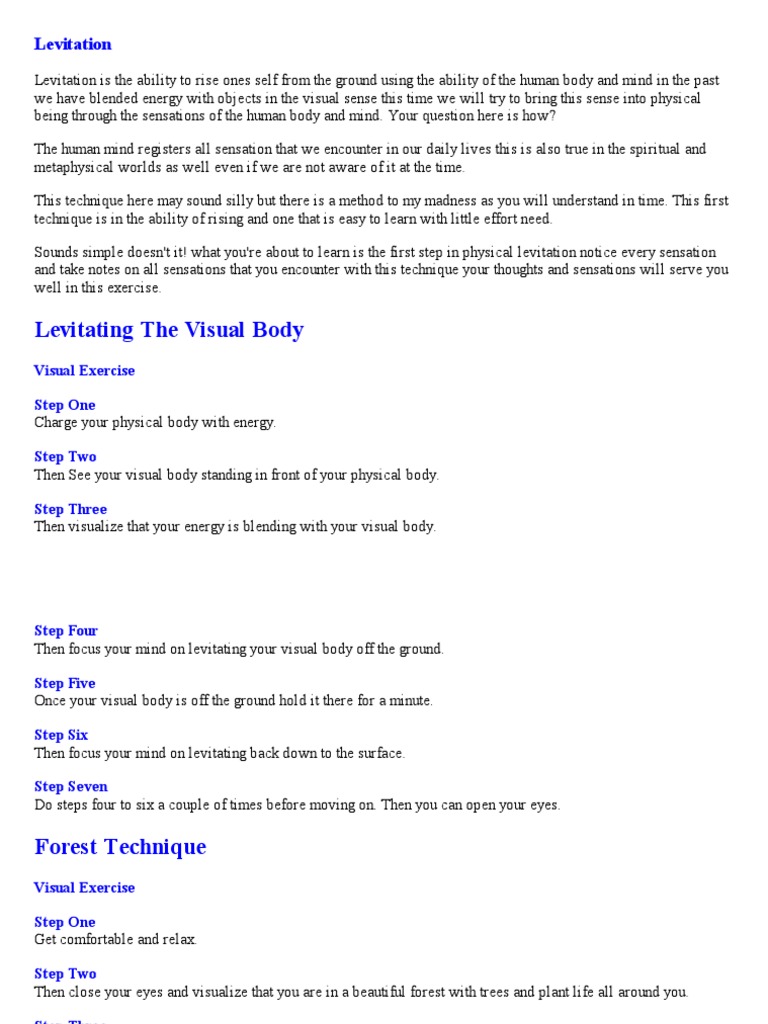Levitation | PDF | Chakra | Senses