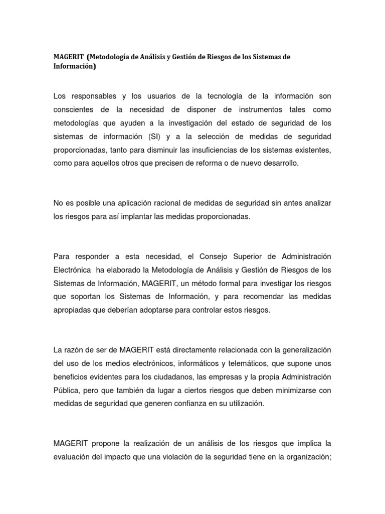 Ejemplo y Resumen Magerit | PDF | Servicios de Información de Internet | Microsoft