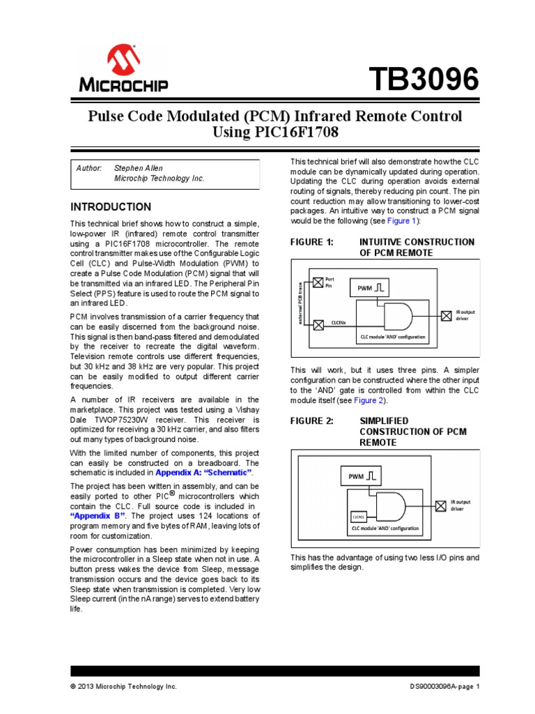 Nec Ir For Pic | PDF | Pic Microcontroller | Microcontroller