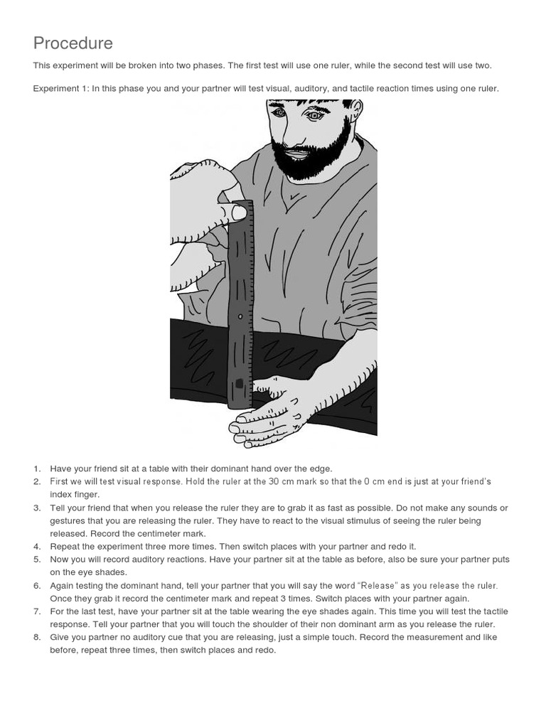 Reflex Time Experiment | Somatosensory System | Mental Chronometry