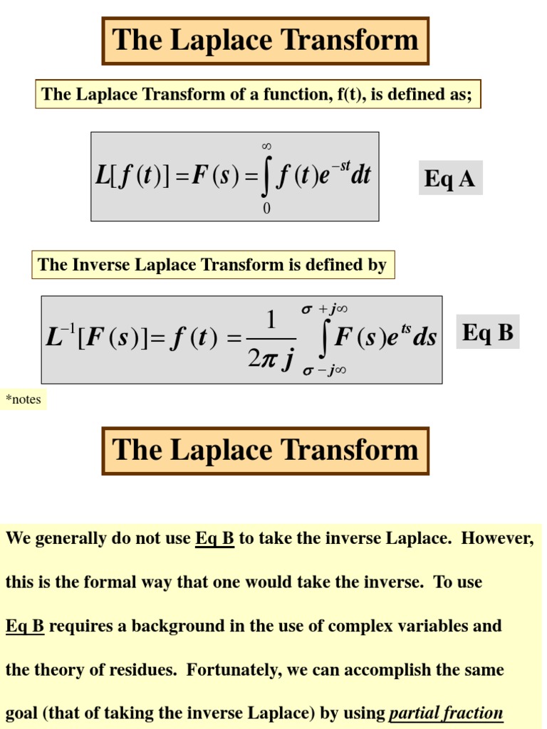 Laplace Transform Overview and Examples | PDF | Laplace Transform ...