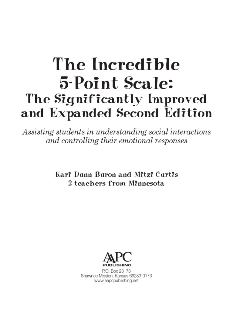 The Incredible 5-Point Scale by Kari Dunn Buron and Mitzi Curtis | PDF ...