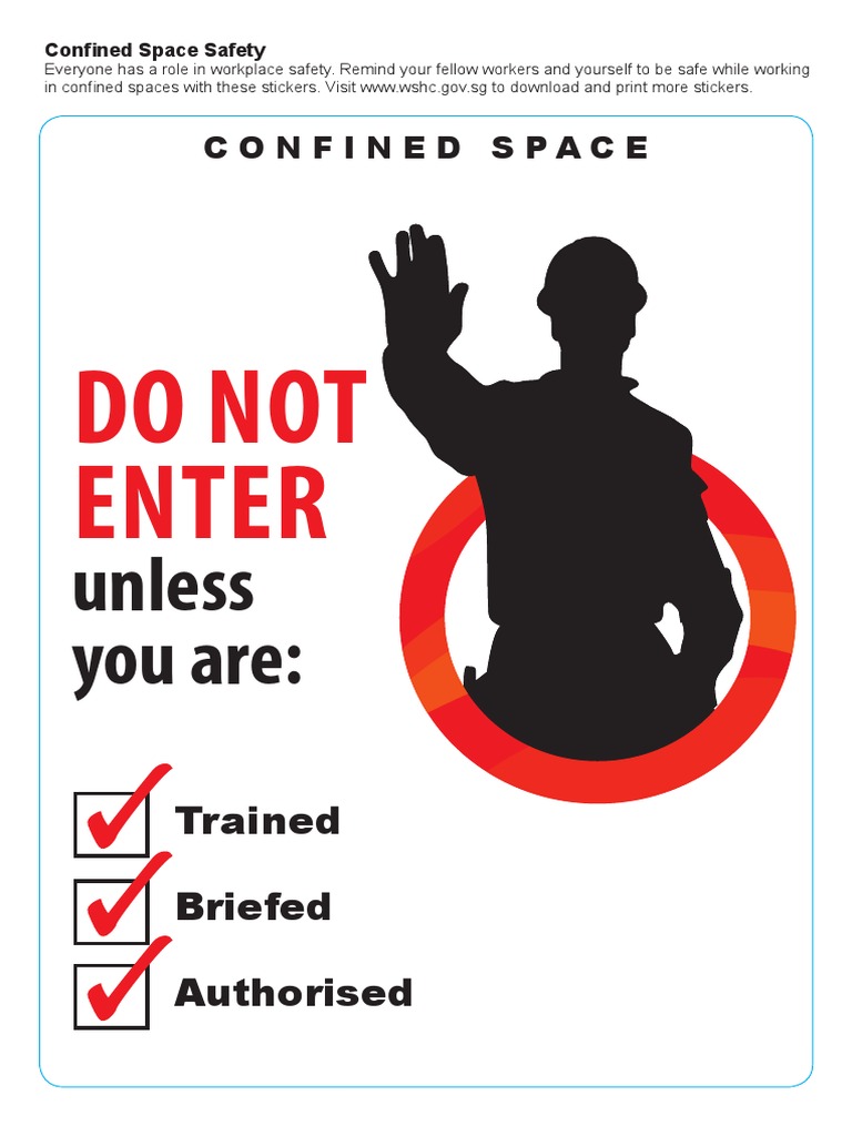 Confined Space Safety Stickers Guide | PDF