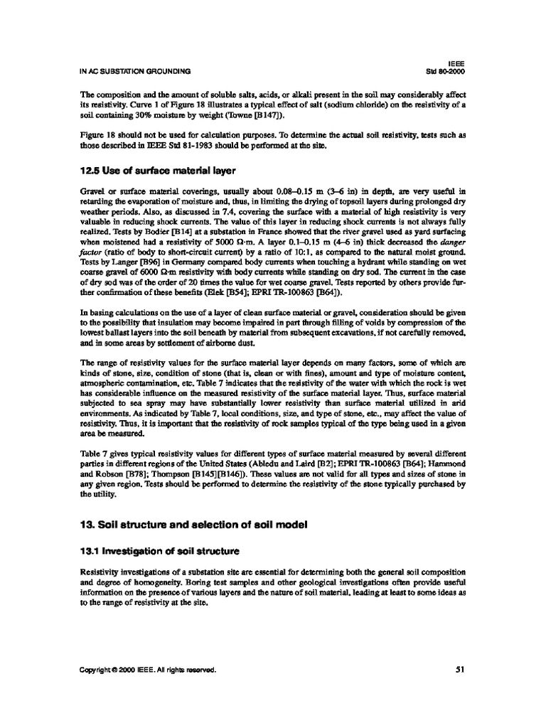 Part13 Ieee Std 80 2000 Ieee Gui N Ac Substation Grounding Pdf