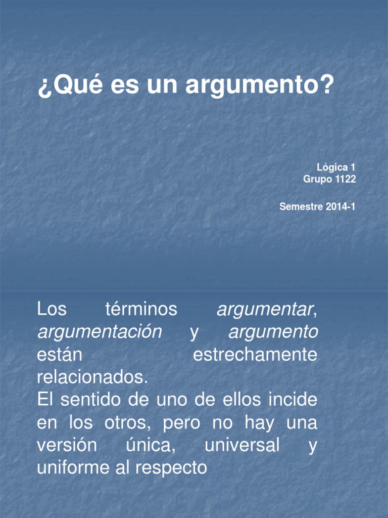 Qué Es Un Argumento | PDF | Argumento | Teoría de la argumentación