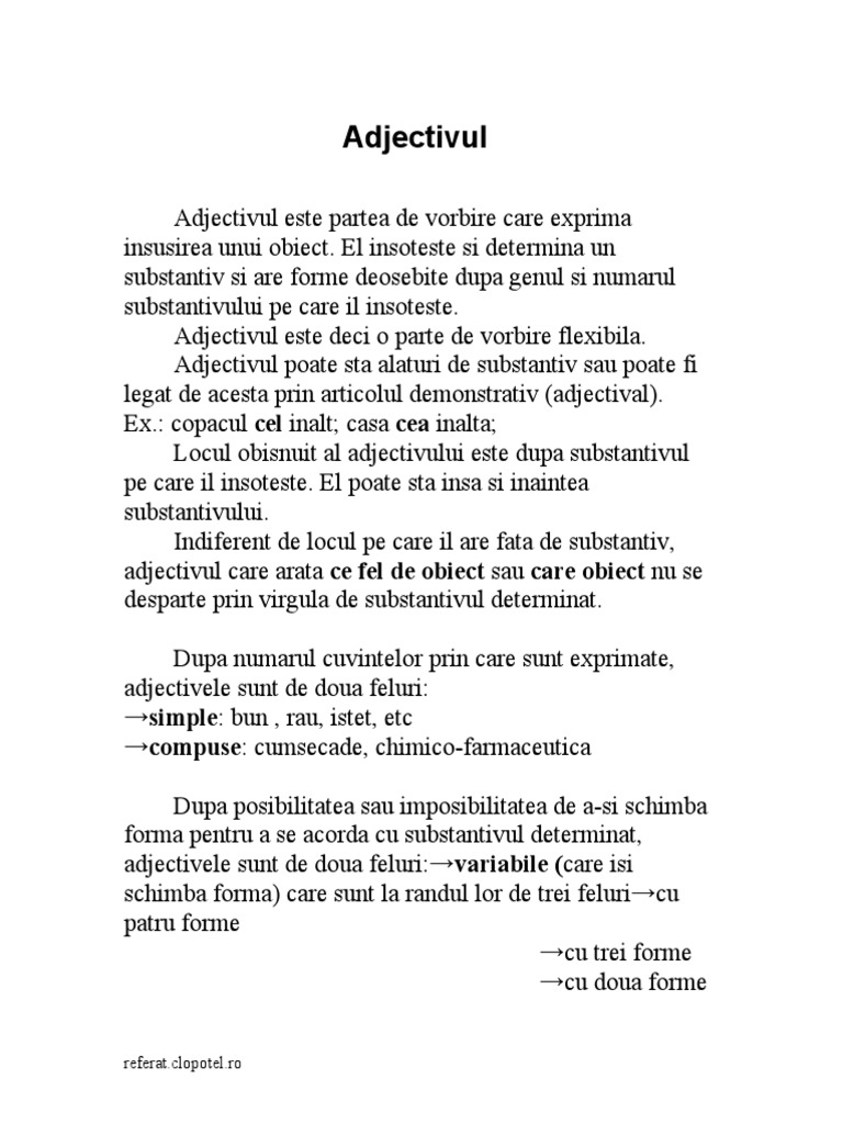 Adjectivul