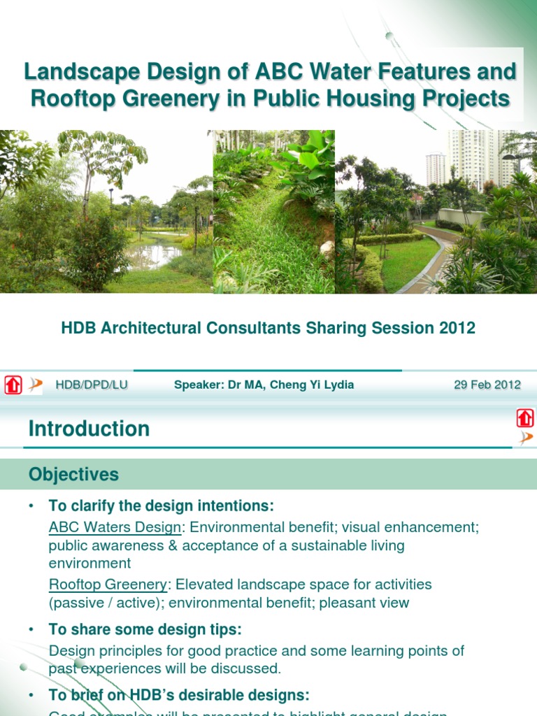 Landscape Design of ABC Water Features and Rooftop Greenery in Public ...