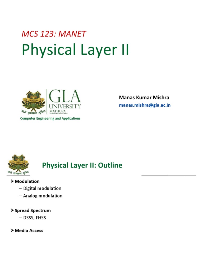 MANET-Physical Layer II | PDF | Modulation | Broadcasting MANET-Physical Layer II | PDF | Modulation | Broadcasting