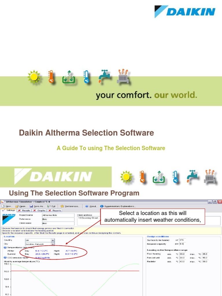 Daikin Altherma-Using Selection Software Program - UKEAUTSSP 0510 ...