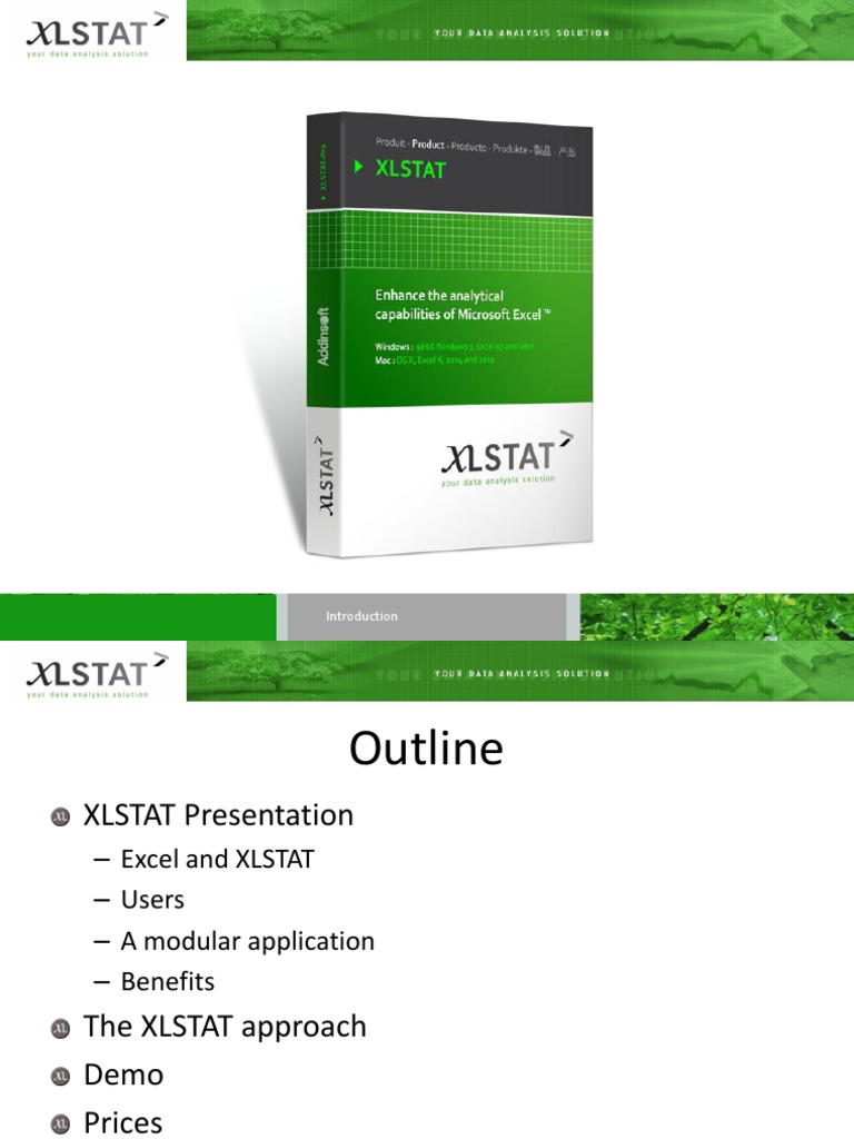 XLSTAT - Statistical Analysis Software | PDF | Microsoft Excel | Statistics
