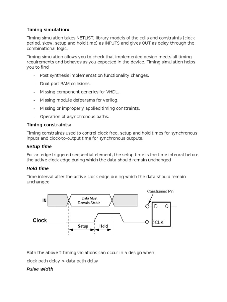 Timing Simulation Pdf Electronic Design Time