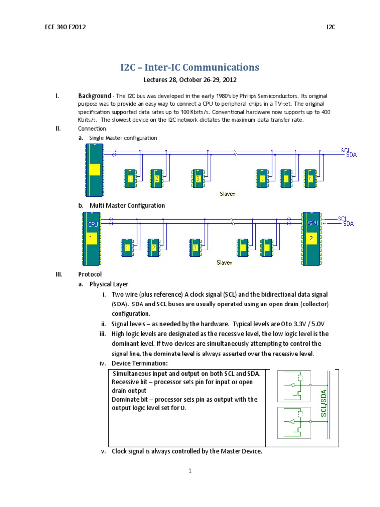 I2C (1) | Communications Protocols | Computer Engineering | Free 30-day ...