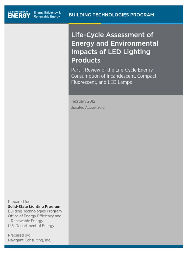 2013 LED Lifecycle Report | PDF | Life Cycle Assessment | Compact ...