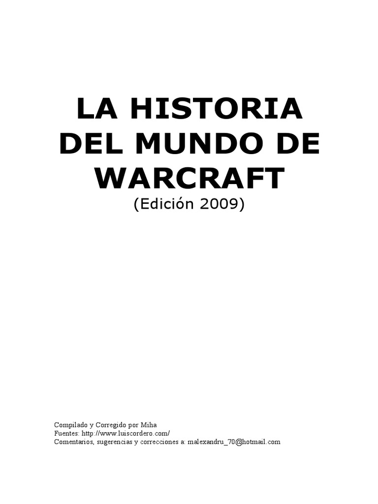 Historia de Warcraft PDF | PDF