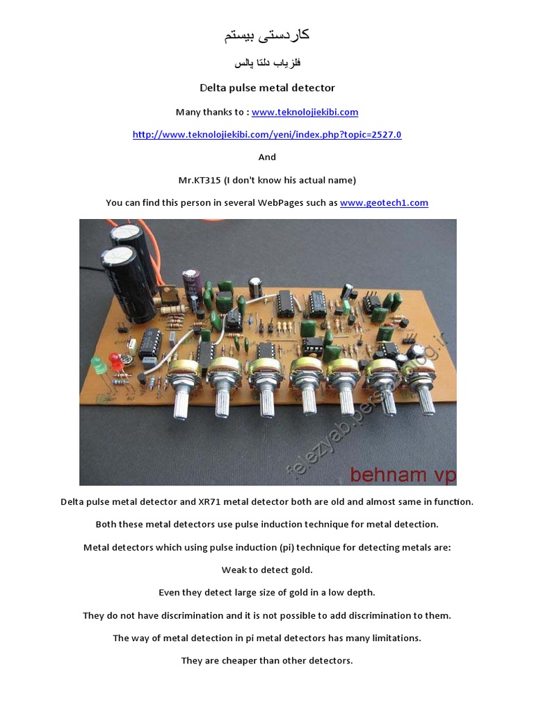 Delta Pulse Metal Detector Practical Guide | PDF | Metal Detector ...