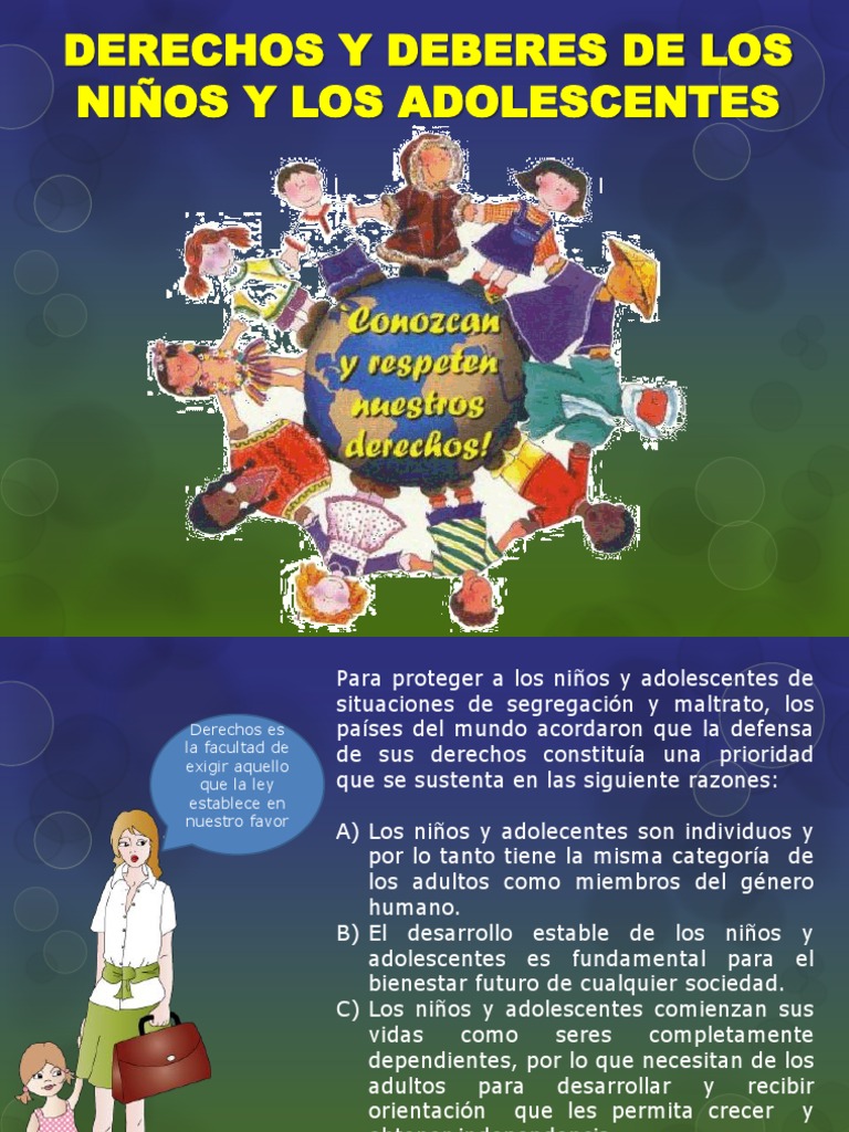 Derechos Y Deberes De Los Niños Y Adolescentes Pdf Derechos De Los