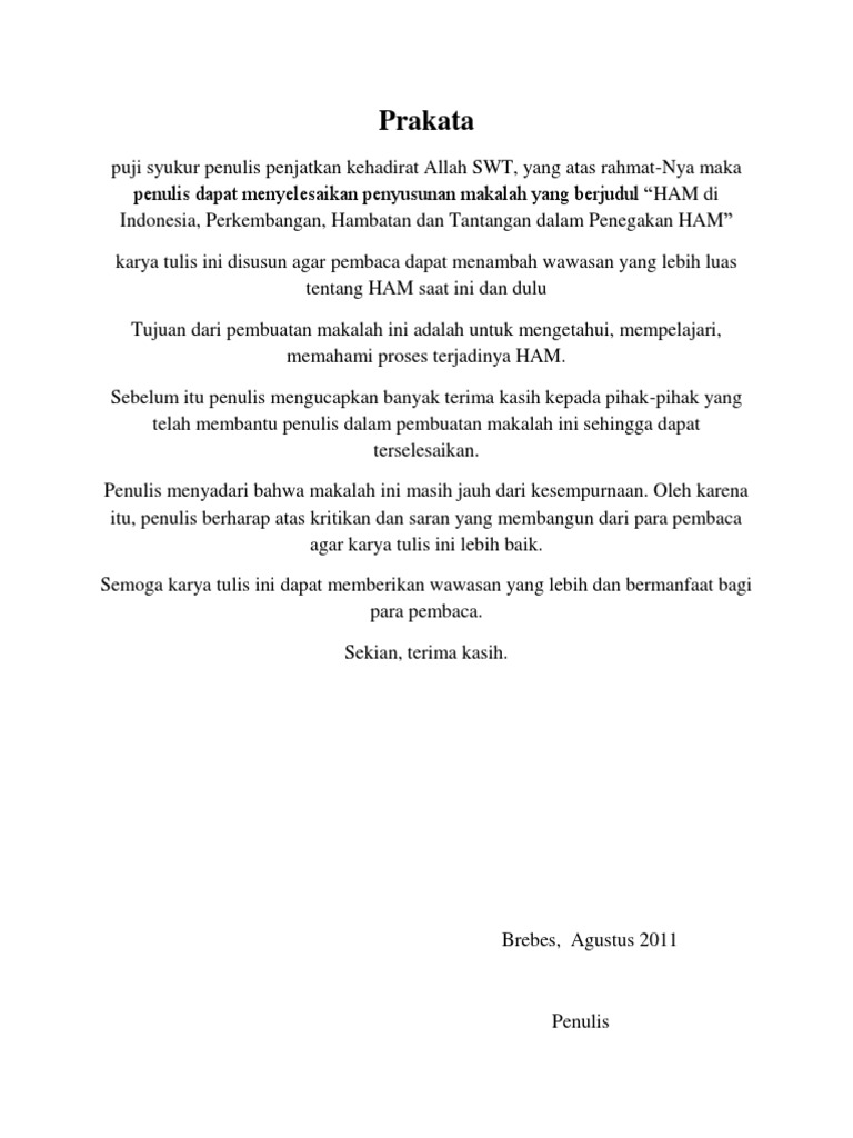 Prakata. Makalah PKN | PDF