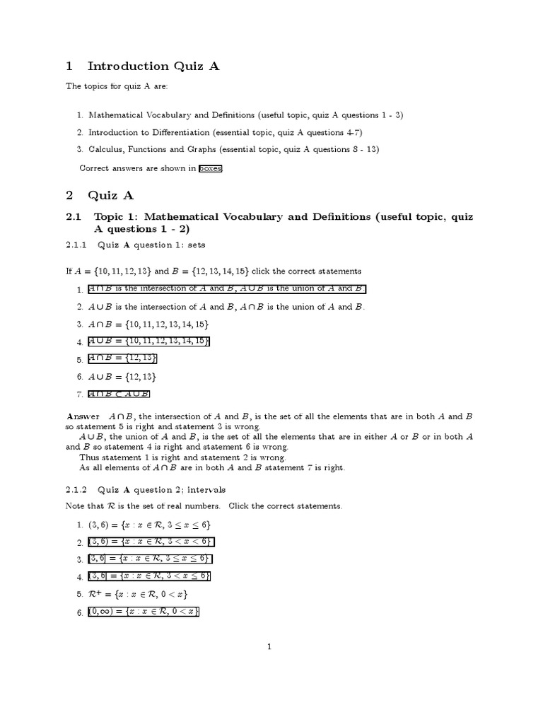 Elementary Maths Multiple Choice Quiz | PDF | Risk Aversion | Derivative