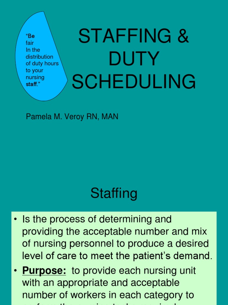 Nursing Staffing Calculation Guide | PDF | Nursing | Intensive Care ...