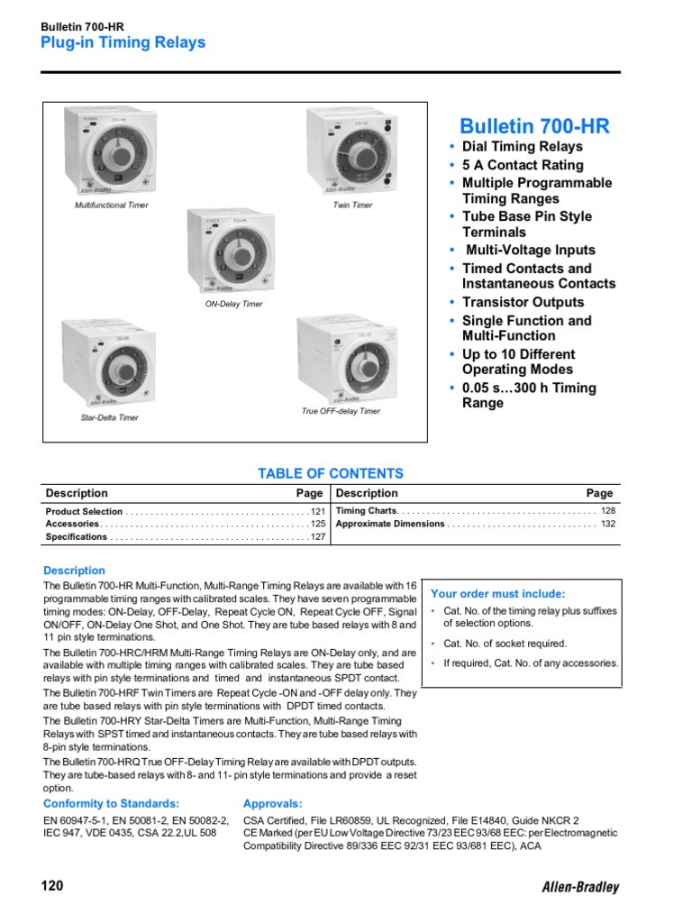 Datasheet Timer 700hr | PDF | Wire | Relay