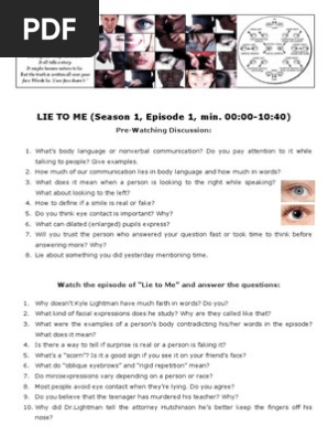 Telling Lies Worksheet