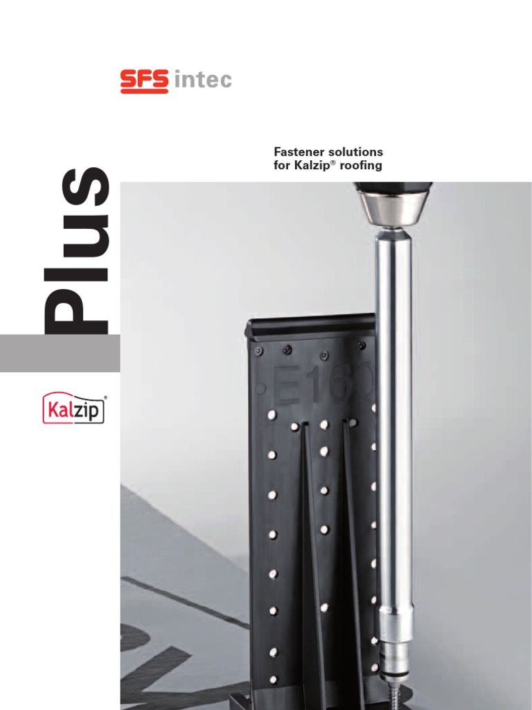 SFS - Fastener Solutions For Kalzip Roofing | PDF | Rivet | Screw