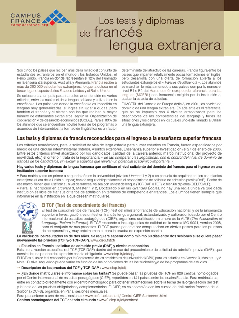 Diplomas Fle | PDF | Francia | Cognición