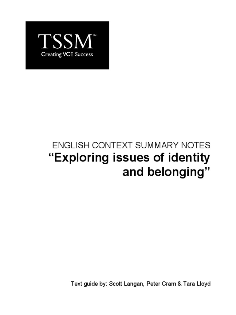 Exploring Issues of Identity Belonging | PDF | Social Group | Identity ...