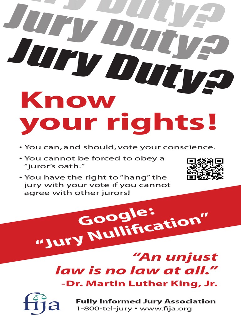 Jury Nullification 4" X 9" Card | PDF | Nullification (U.S ...