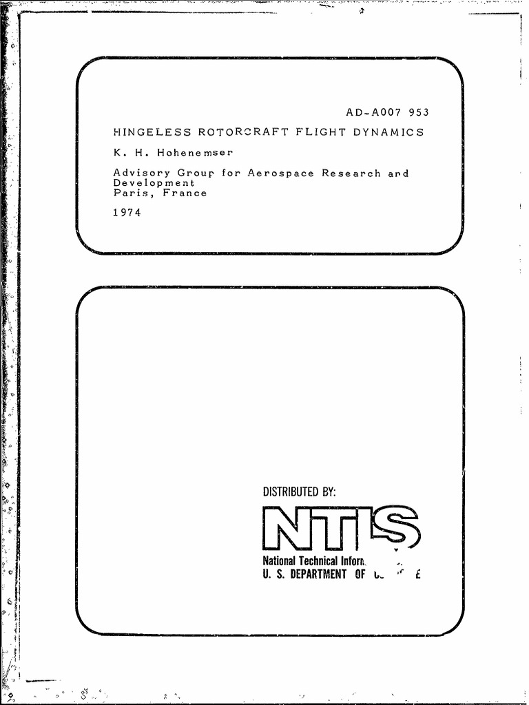 Hingeless Rotorcraft Flight Dynamics | PDF | Helicopter Rotor | Rotorcraft