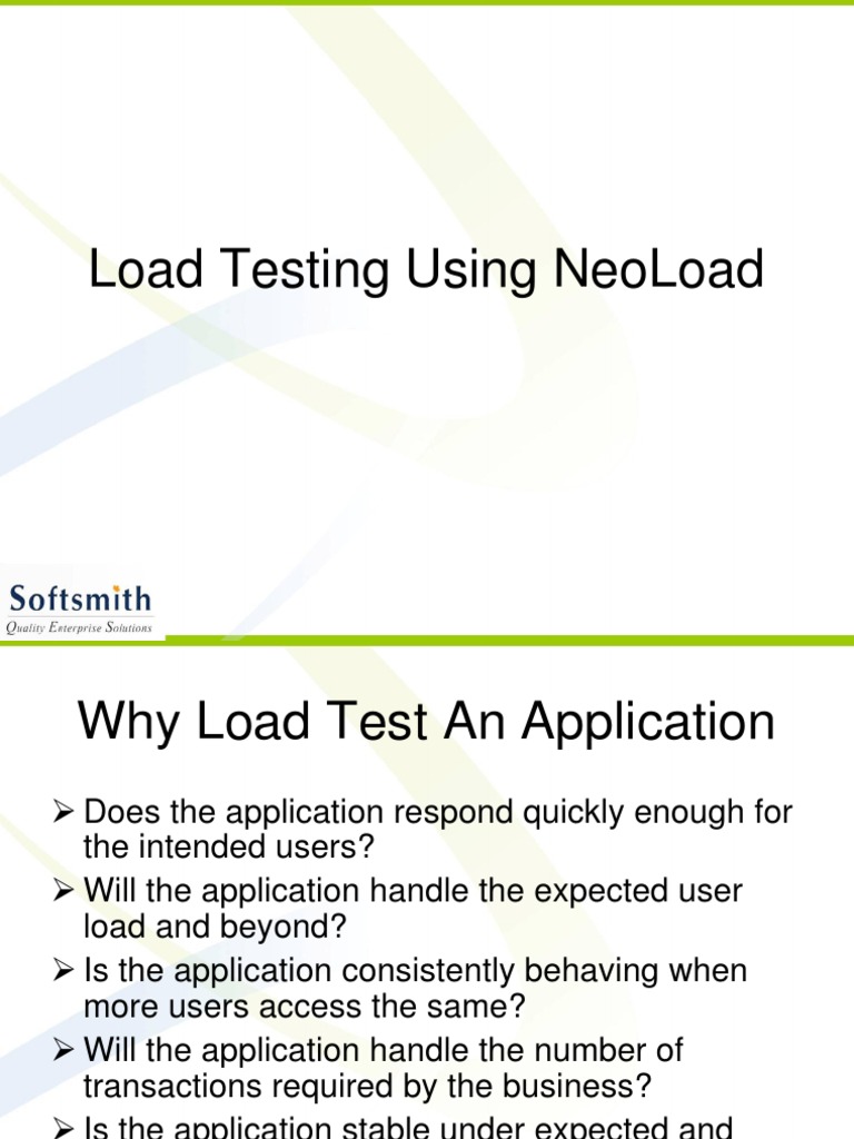 Load Testing Using Neoload | PDF | Web Server | Internet & Web