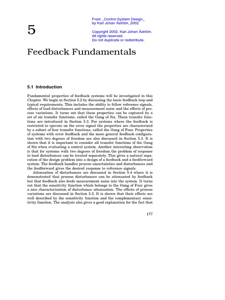 Feed Back and Feed Forward Control | PDF