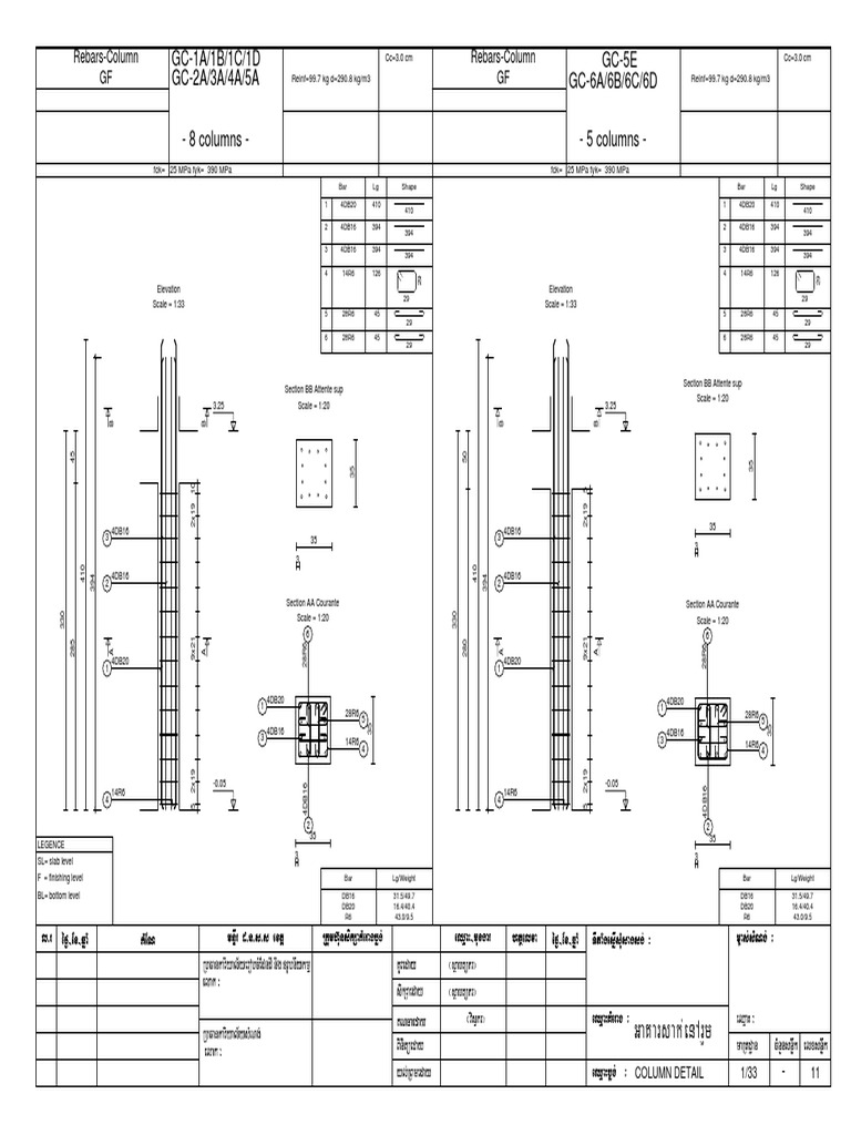 GC-1A/1B/1C/1D GC-2A/3A/4A/5A GC-6A/6B/6C/6D GC-5E: Rebars-Column GF Rebars-Column GF | PDF