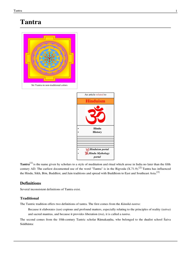 Tantra: Hinduism | PDF | Tantra | Vajrayana