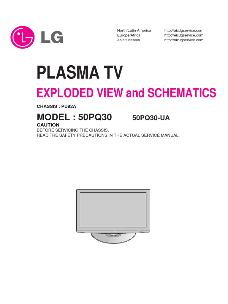 Plasma TV: Exploded View and Schematics | PDF
