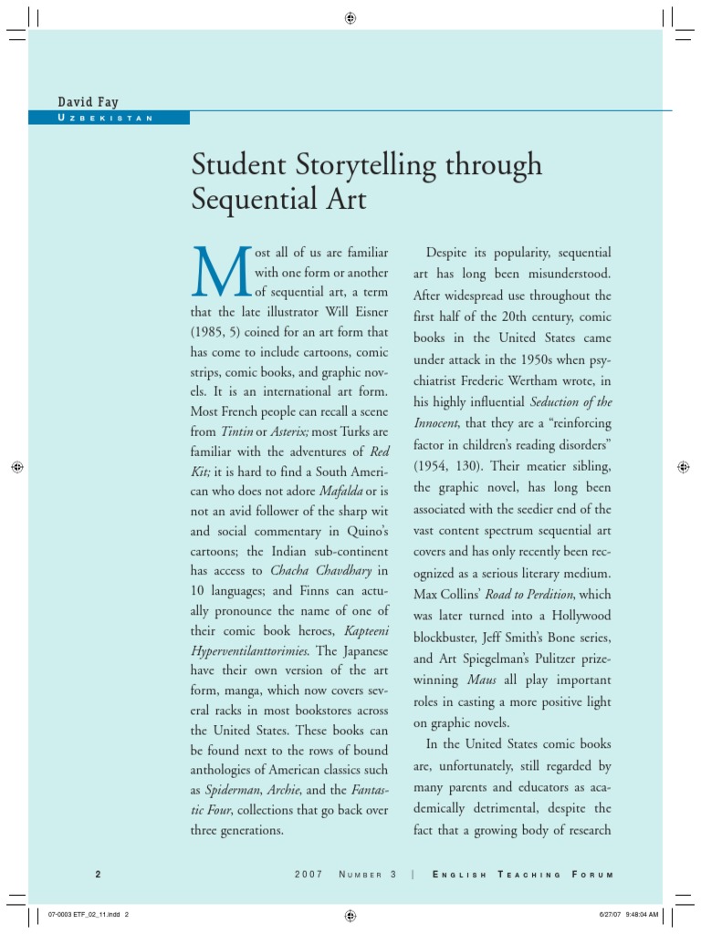 Fay, D. 2007 - Student Storytelling Through Sequential Art | PDF ...
