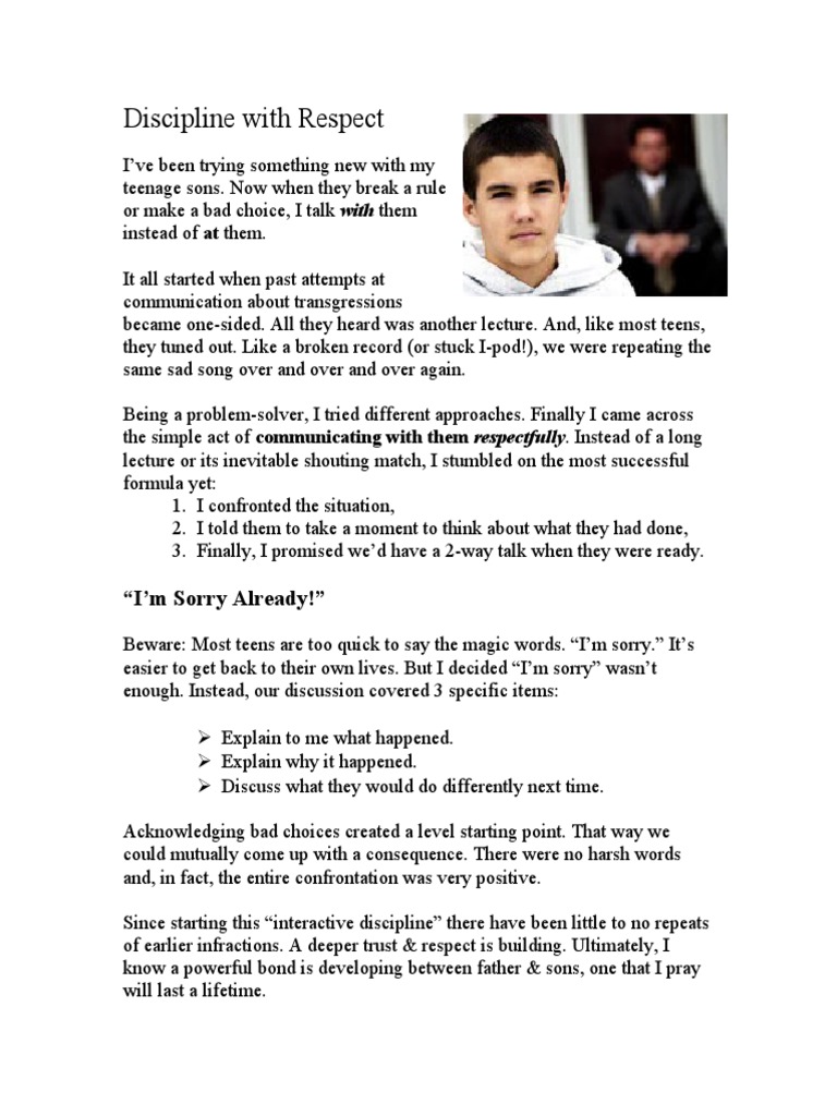 Discipline With Respect | PDF