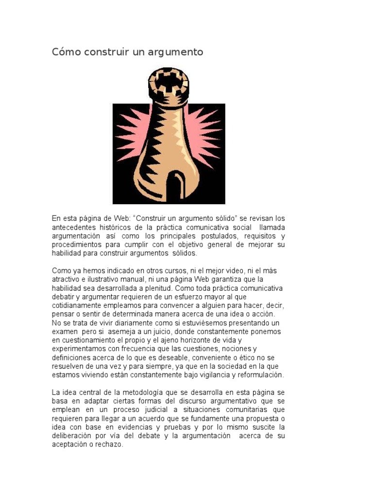 Cómo Construir Un Argumento | PDF | Teoría de la argumentación | Certeza