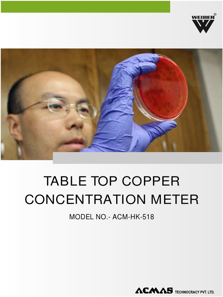 Table Top Copper Concentration Meter | PDF | Calibration | Copper